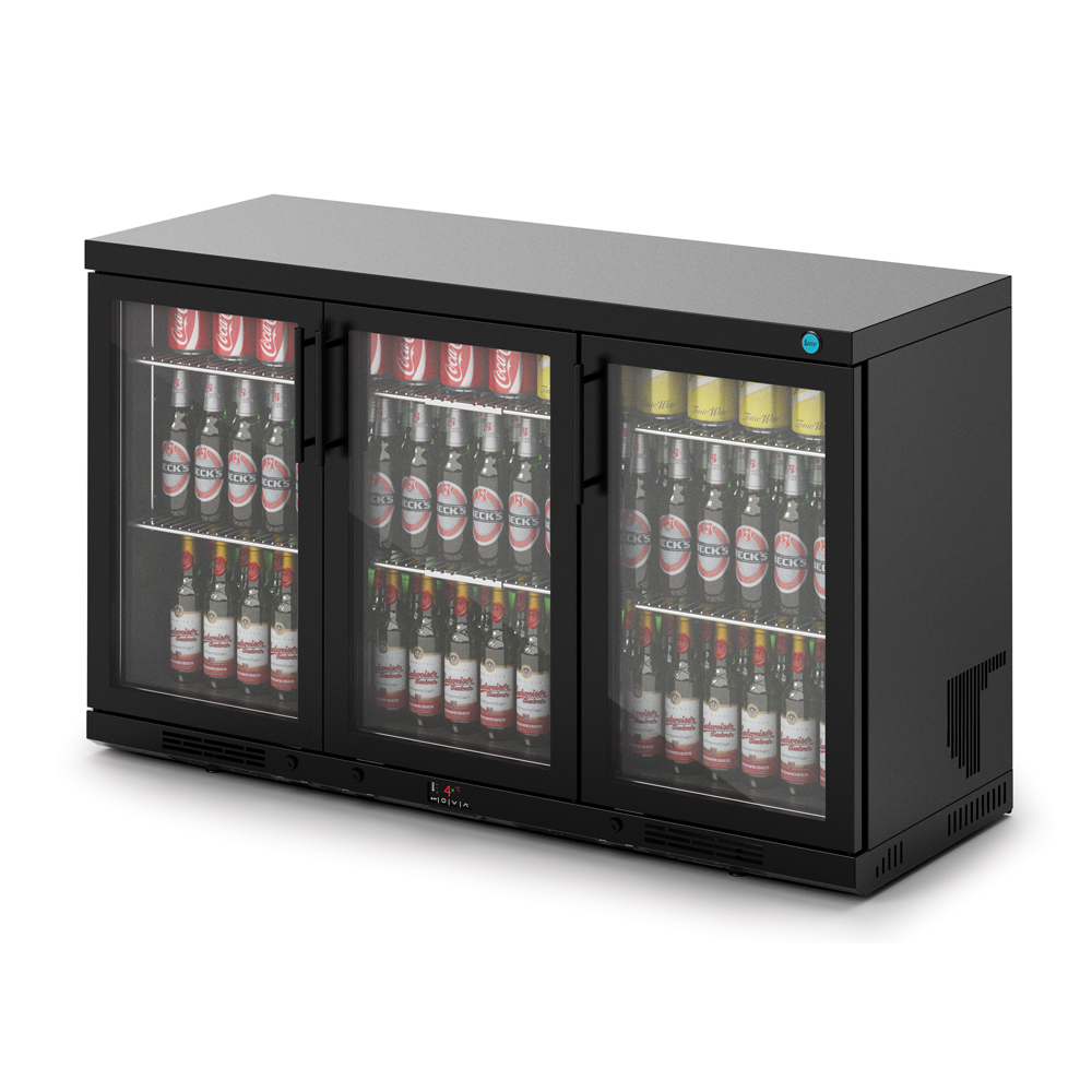 Ventus V135 Bottle Cooler [Front Load] - Glass Door - Black Painted ...