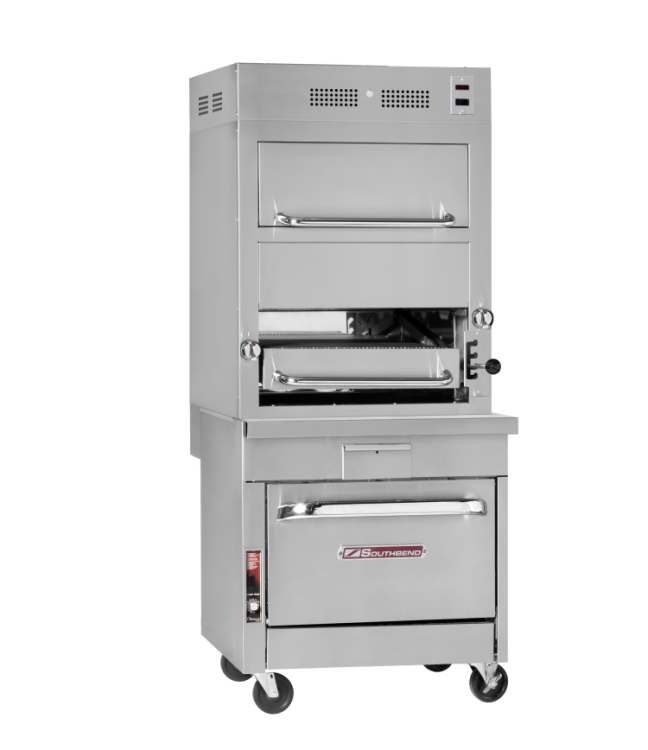 32" Sectional Match Infrared Broiler Gas Single Deck with Warming Oven ...