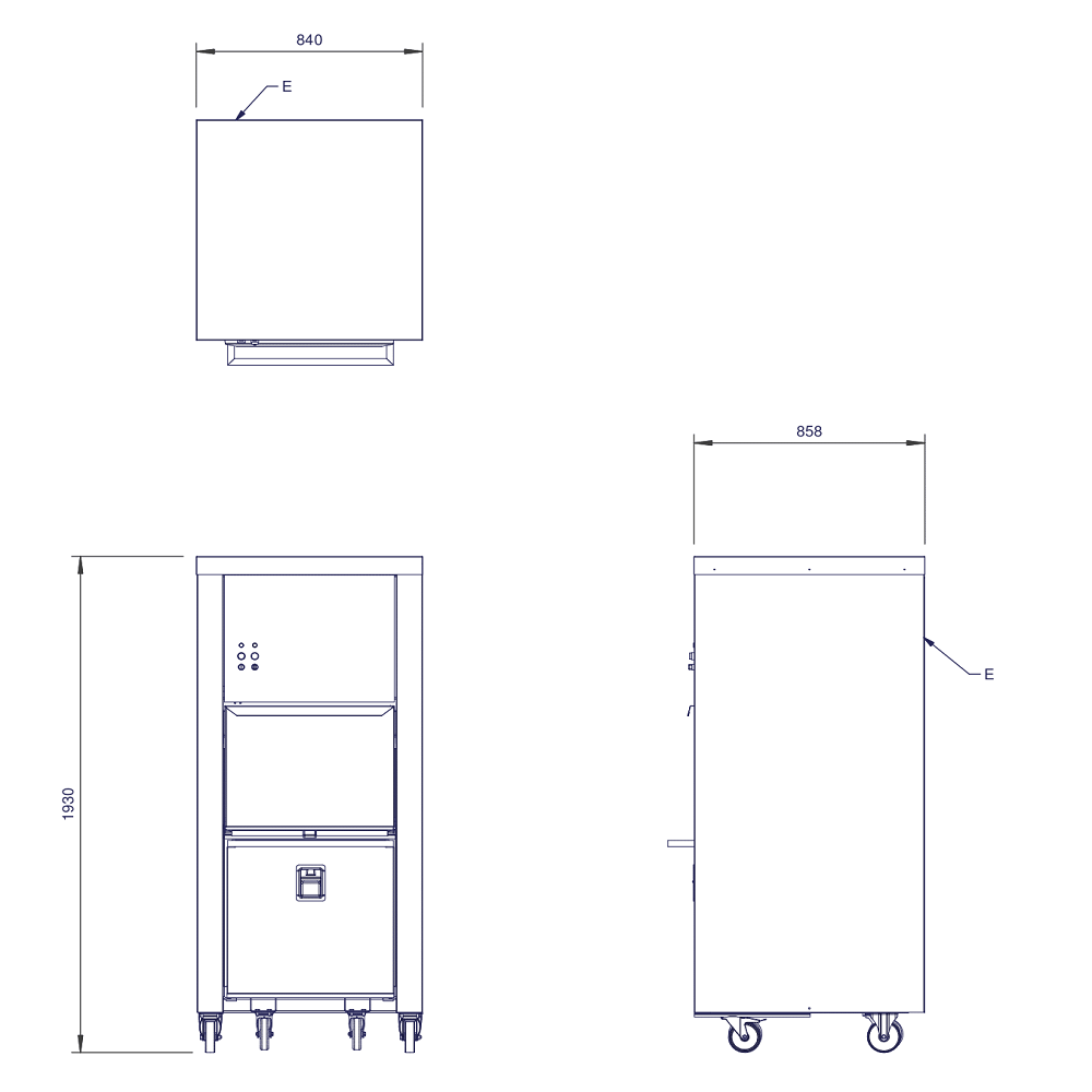 IP600 Waste Compactor - W 840 mm - 0.75 kW - Lincat Catering Equipment